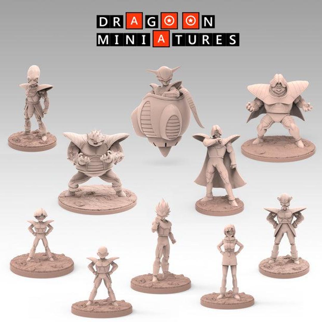 Dragoon Miniatures - Dragon Ball Z - Saiyan Saga Set (part 3) - Etsy