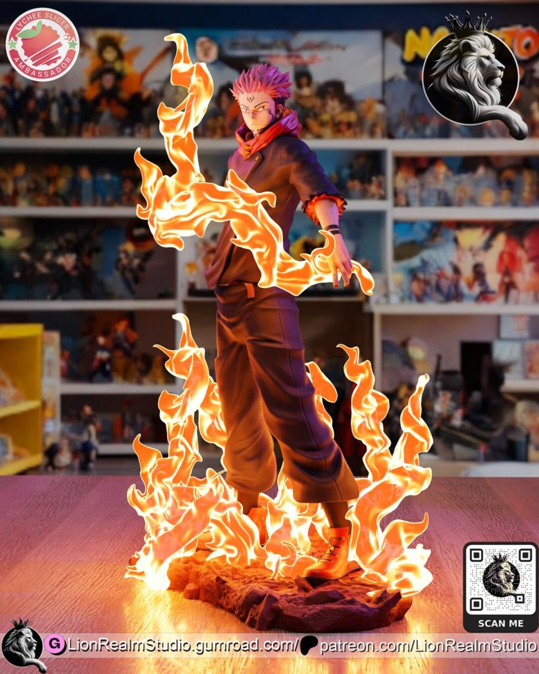 Sukuna Fire Arrow - Jujutsu Kaisen Figure | 33 Cm or 20 Cm | 3D Kit to ...