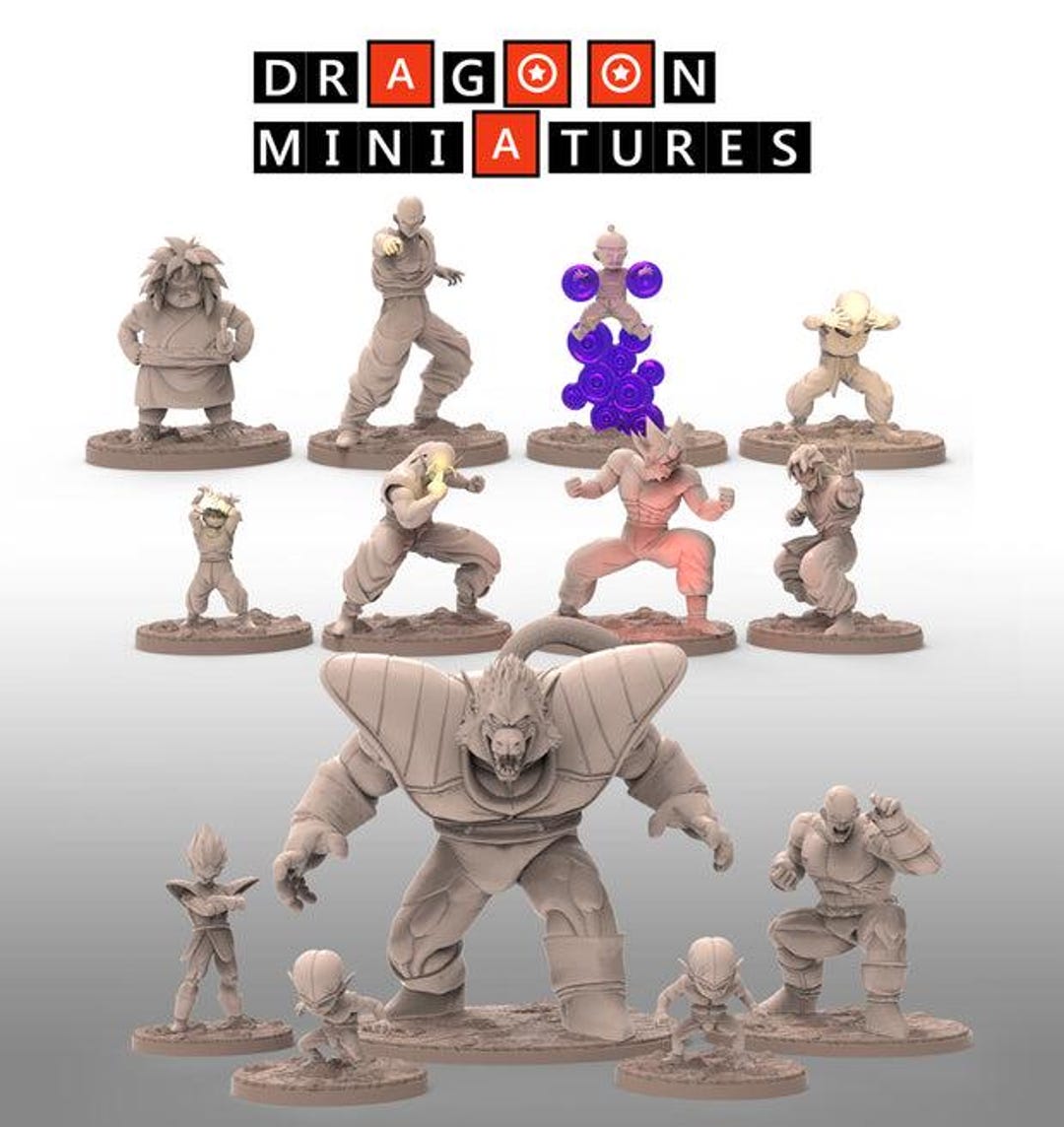 Dragoon Miniatures Dragon Ball Z Saiyan Saga Set part 2 - Etsy