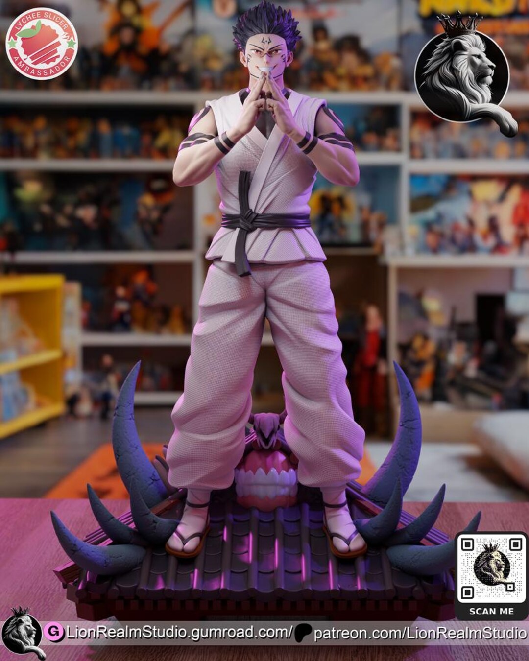 Ryomen Sukuna - Jujutsu Kaisen Figure | 35 Cm / 21 Cm | 3D Model Kit to ...