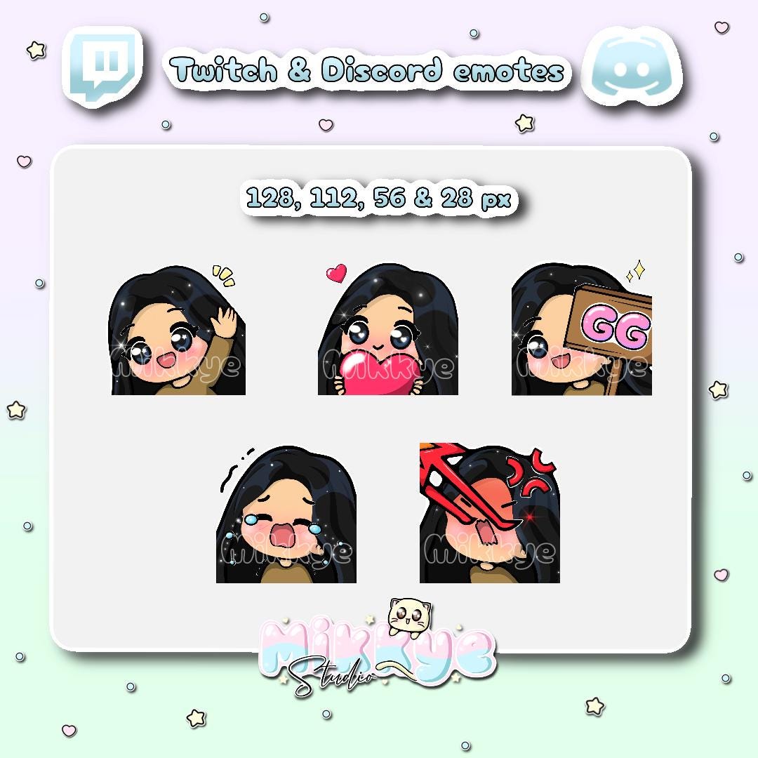 Ready-to-use Twitch Emote Pack | Set of 5 Cute & Fun Designs - Etsy