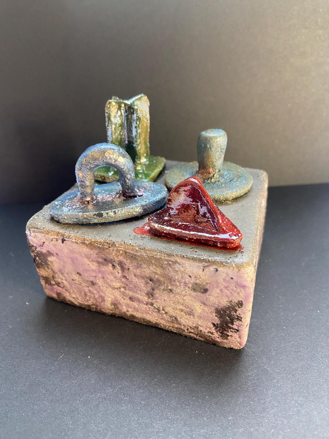 Handmade Decorative Ceramic Keepsake Box - Raku Art - Etsy