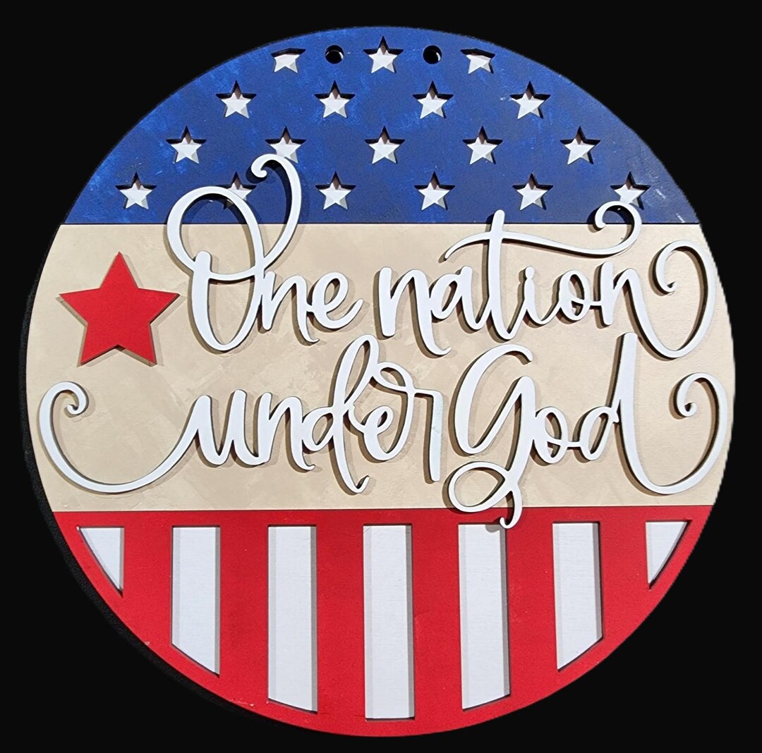 Handmade Patriotic Round Sign – Stars and Stripes Americana Wall Art - Etsy