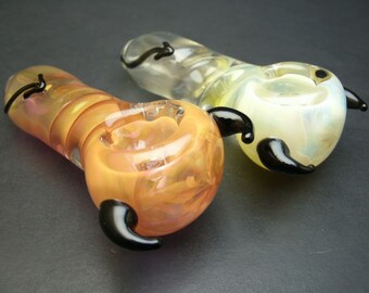 Brain on a Color Changing Glass Pipe Your Choice Pink or | Etsy