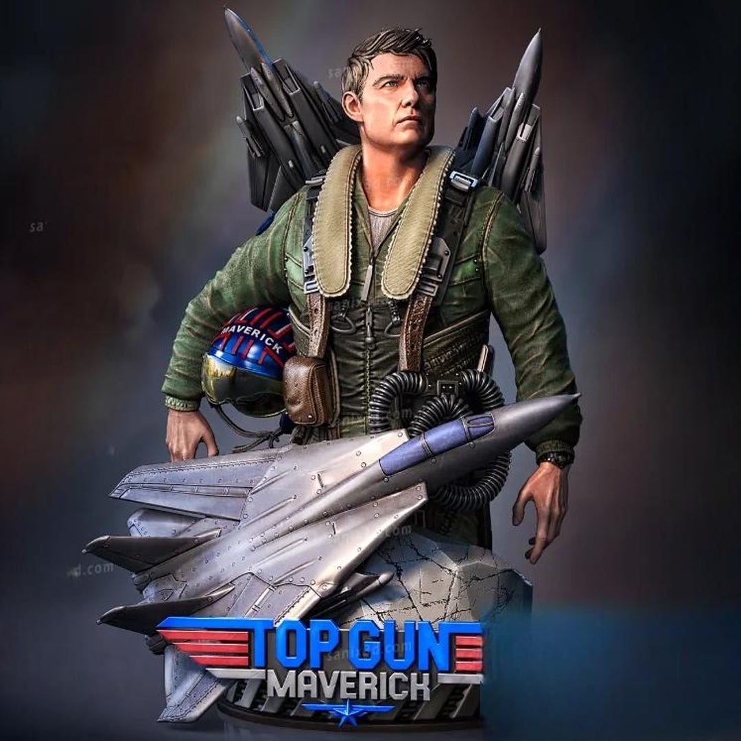 Top Gun Maverick 3D Model STL File High-quality Figurine for 3D ...