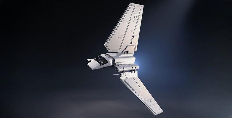 3D Printable Star Wars Shuttle Model STL File for FDM Printers Sci-fi ...