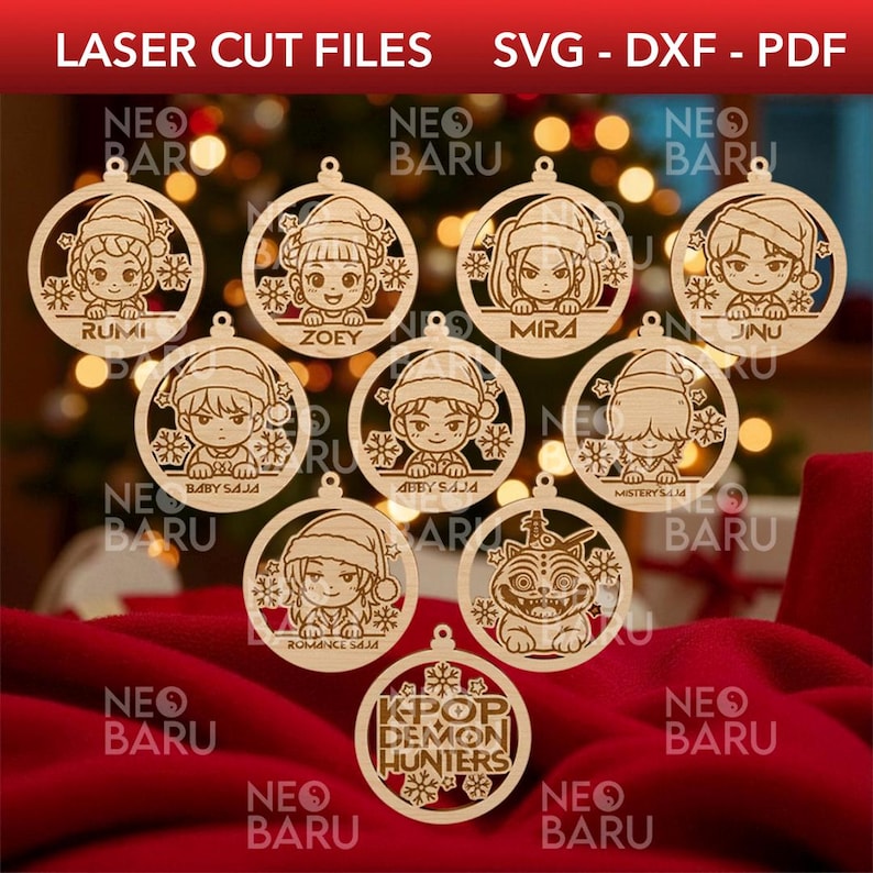K-pop Demon Hunters, K-pop Warriors, Kpop Warriors Christmas Ornaments ...