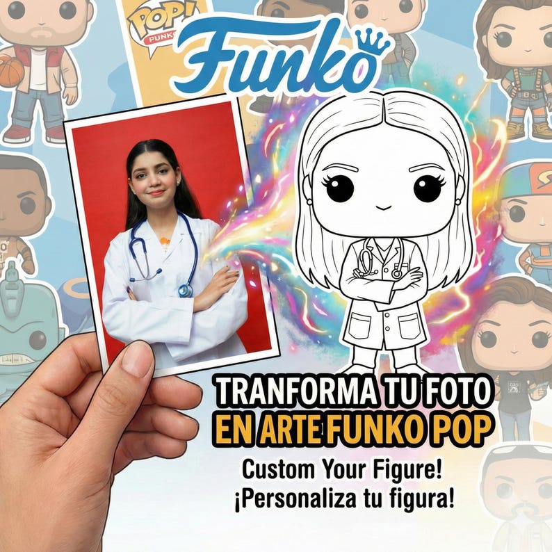 Custom Funko Style Digital Vector SVG Portrait | From Your Photo ...