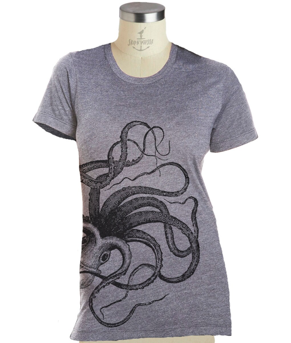 Womens OCTOPUS T Shirt S M L XL ( 6 Colors ) - Etsy