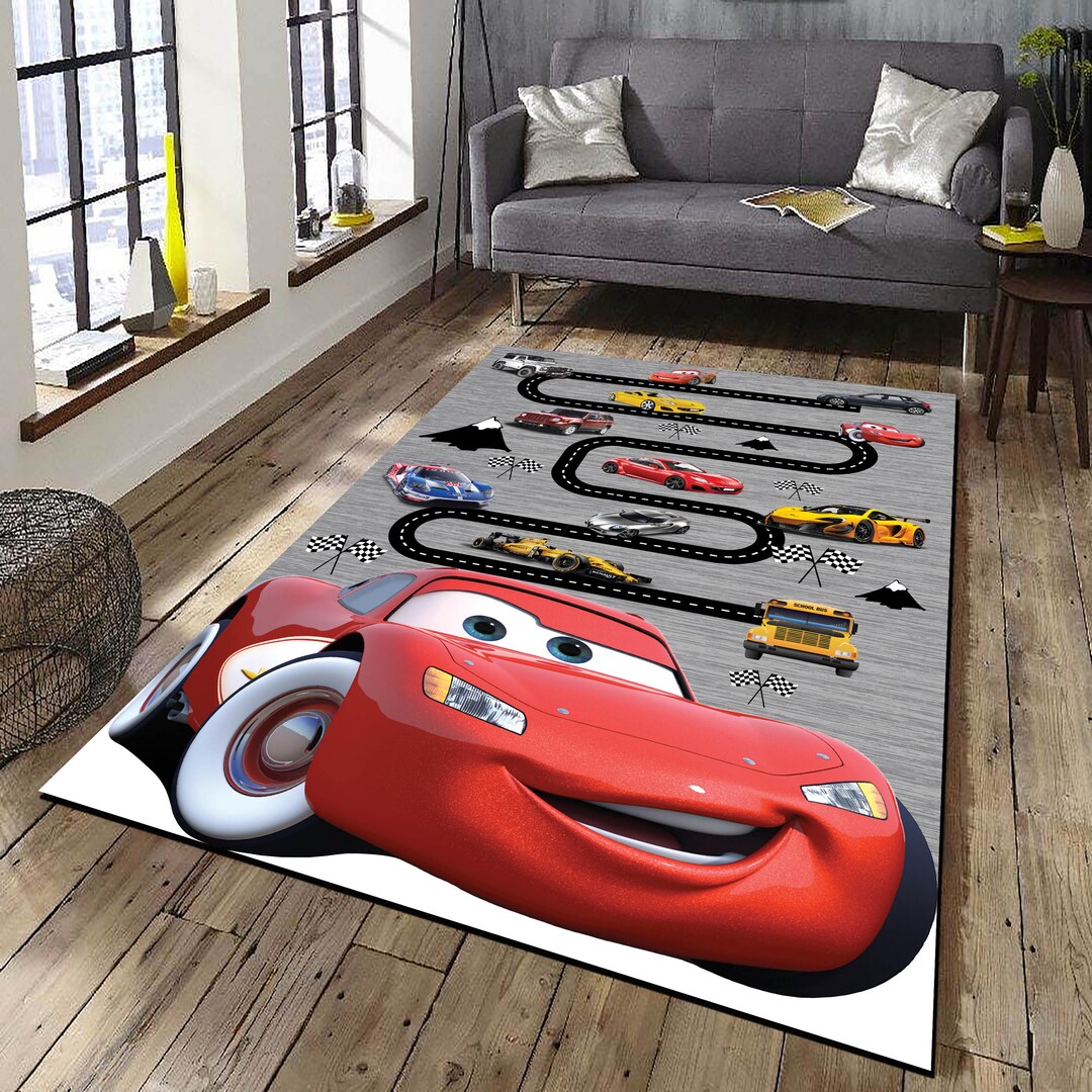 Lightning Mcqueen Rug,cars Rug,kids Rug,colorful Rug,custom Rug,nursery ...