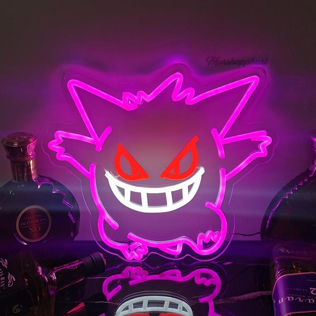 Gengar Neon Sign,anime LED Light,gengar Neon Sign,bedroom Dorm Wall ...