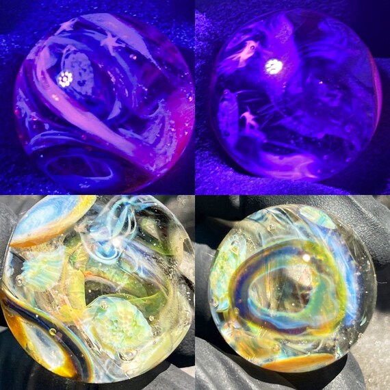 Honeycomb Fumed Colorful Swirled Space Marble 26mm Uv Reactive - Etsy