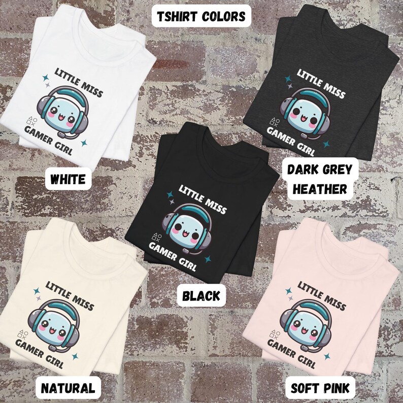 Little Miss Gamer Girl Tee, Cute Gamer T-shirt, Soft Bella Canvas Shirt ...