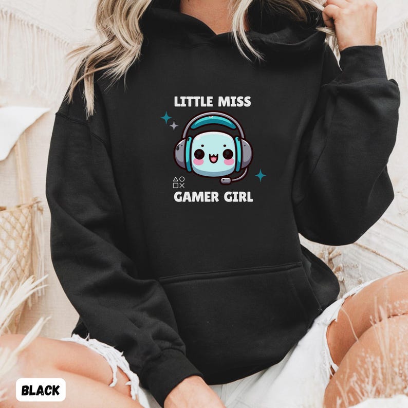 Little Miss Gamer Girl Tee, Cute Gamer T-shirt, Soft Bella Canvas Shirt ...