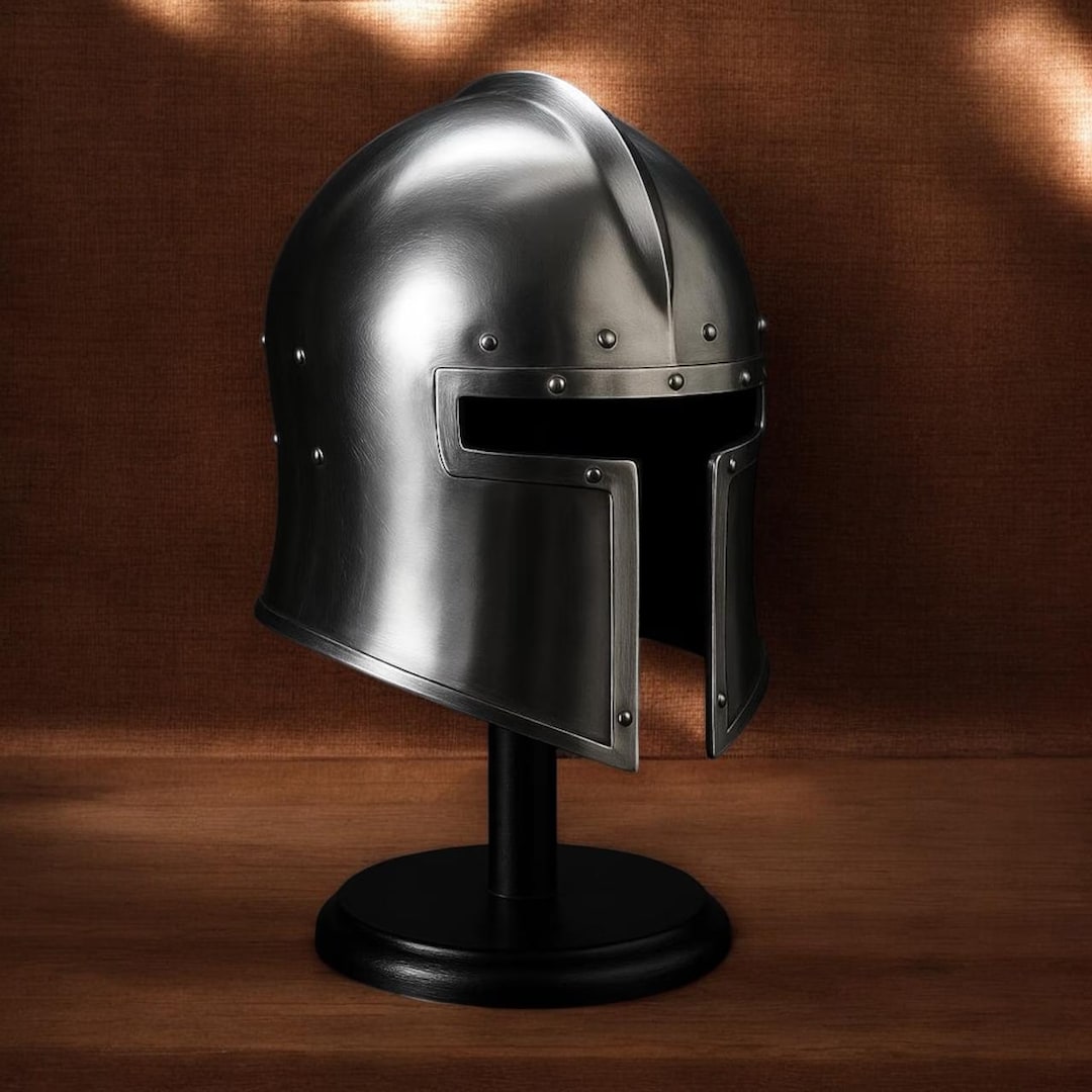 Medieval Italian Barbuta Helmet: 18 Gauge Steel Knight Armor for ...