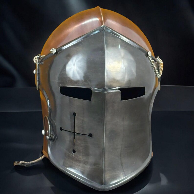 Medieval Knight Helmet | Handmade Crusader Great Helmet | Steel Armor ...