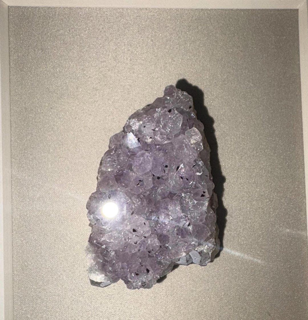 Natural Amethyst Crystal Shadow Box Wall Decor Wall Art 19 3/4 X 12 ...