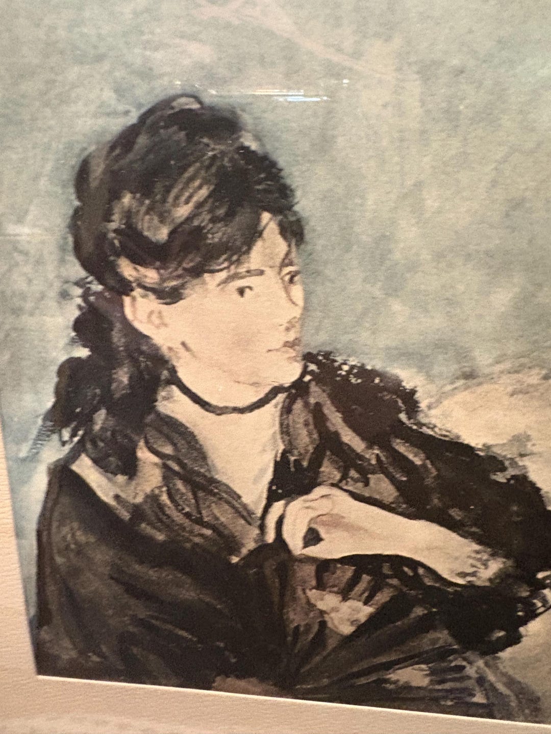 Edouard Manet 1832 1883 Small Lithograph Framed Vintage . Lady With a ...