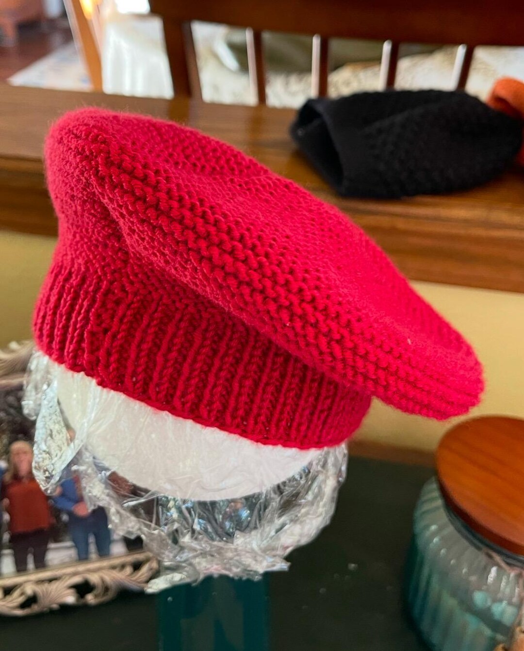 Hand Knitted Red Baby/child Beret - Etsy