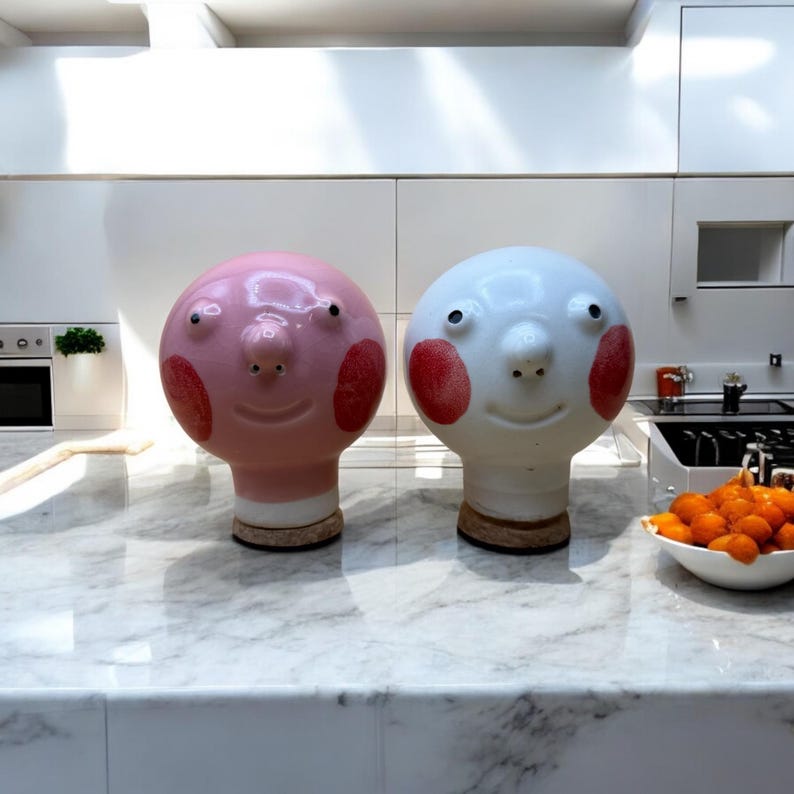 Cute Porcelain Salt Shaker: Unique Kitchen Decor With Cork Plug - Funky ...