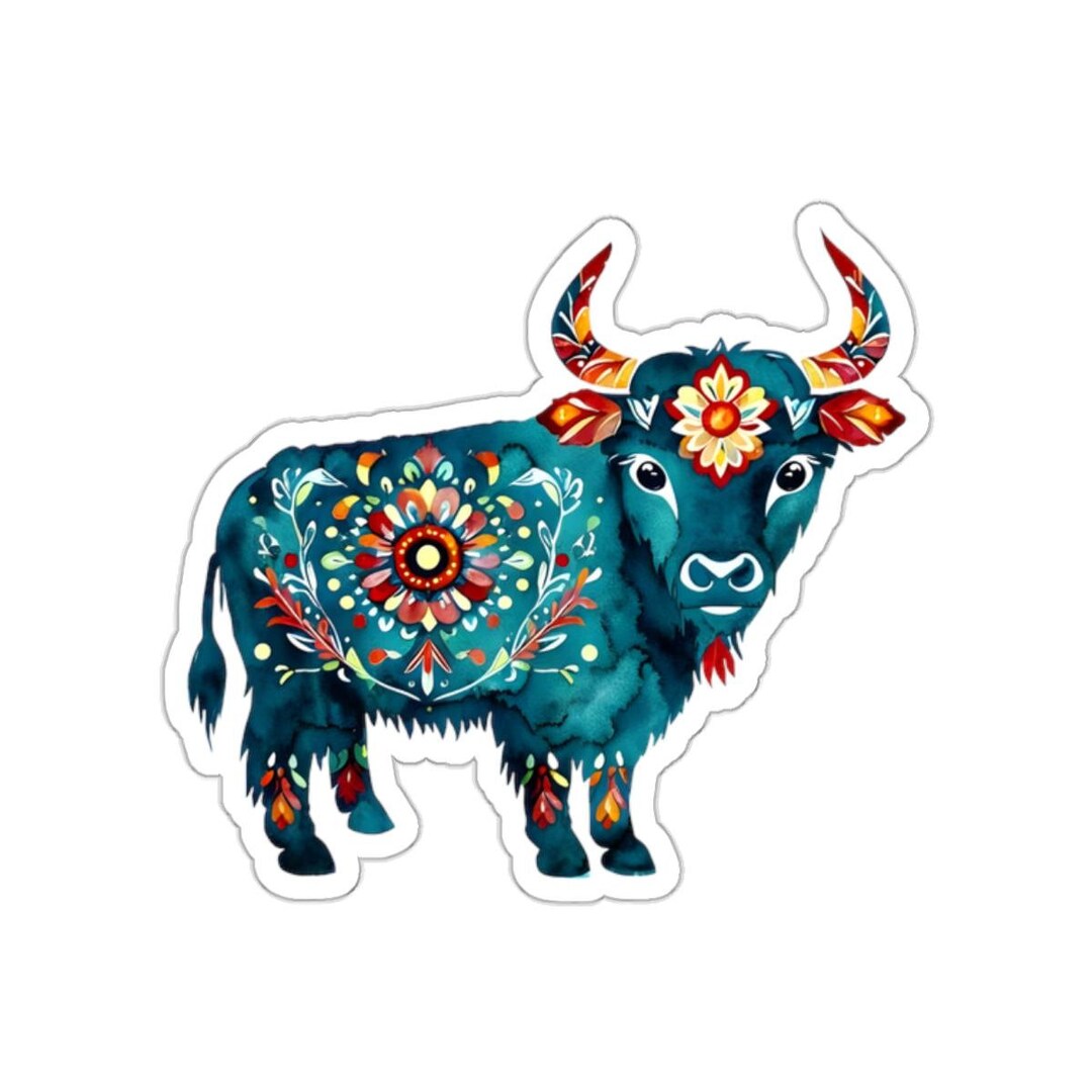 Yakety Yak Folk Art Design Kiss-cut Stickers - Etsy