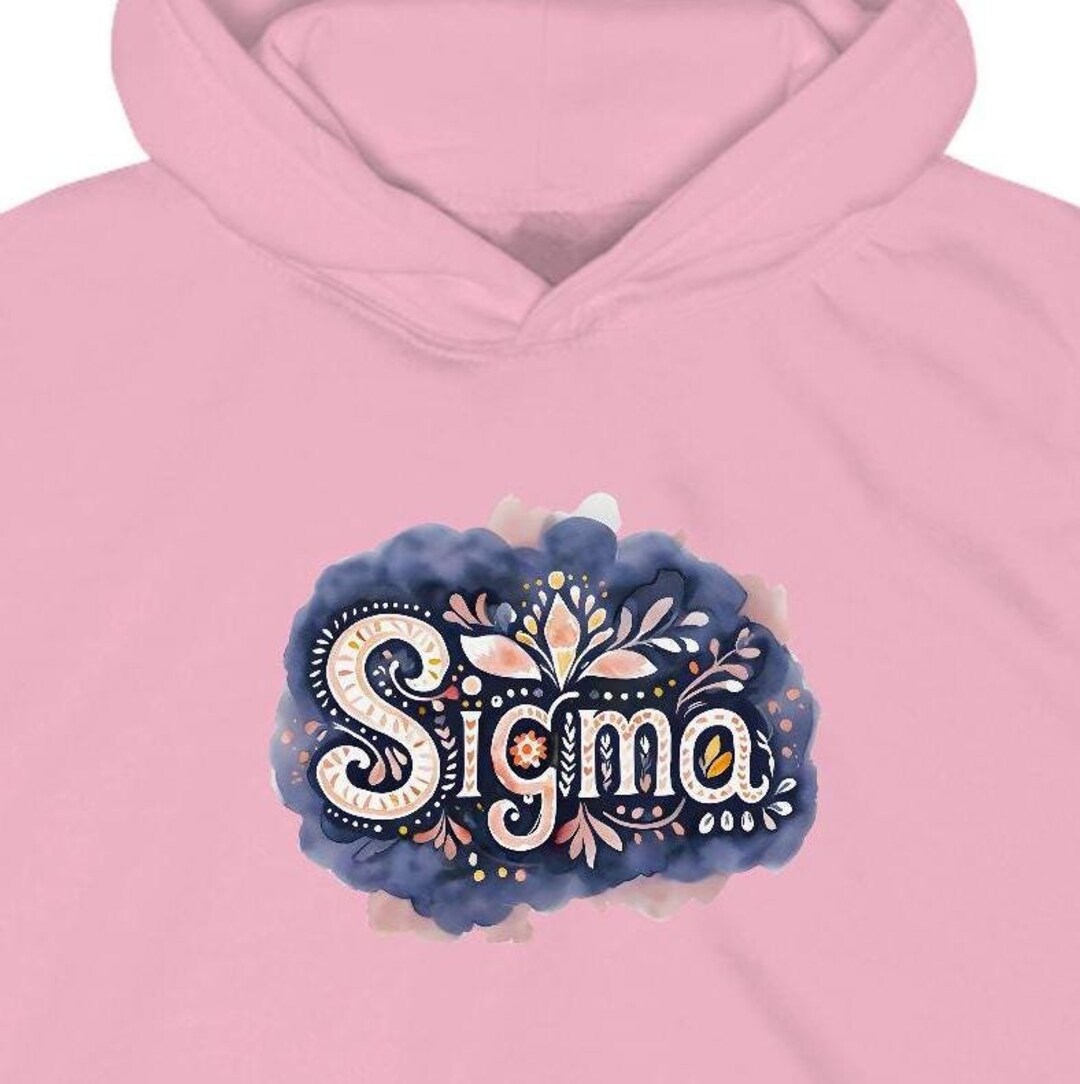 Sigma Slang Sweatshirt, Gen Alpha, Bohemian Floral, Pink Purple, Custom ...