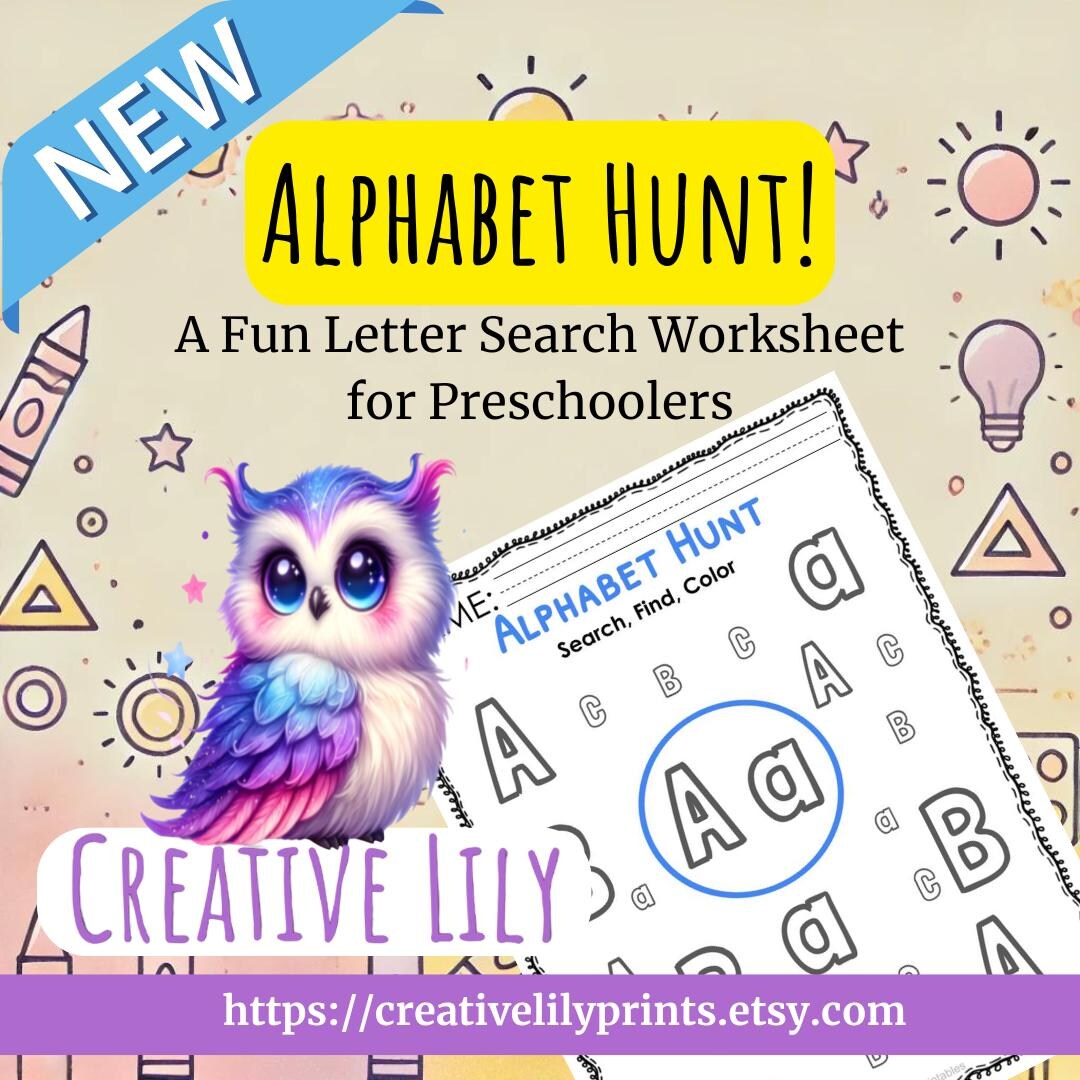 Alphabet Hunt Worksheet - Etsy