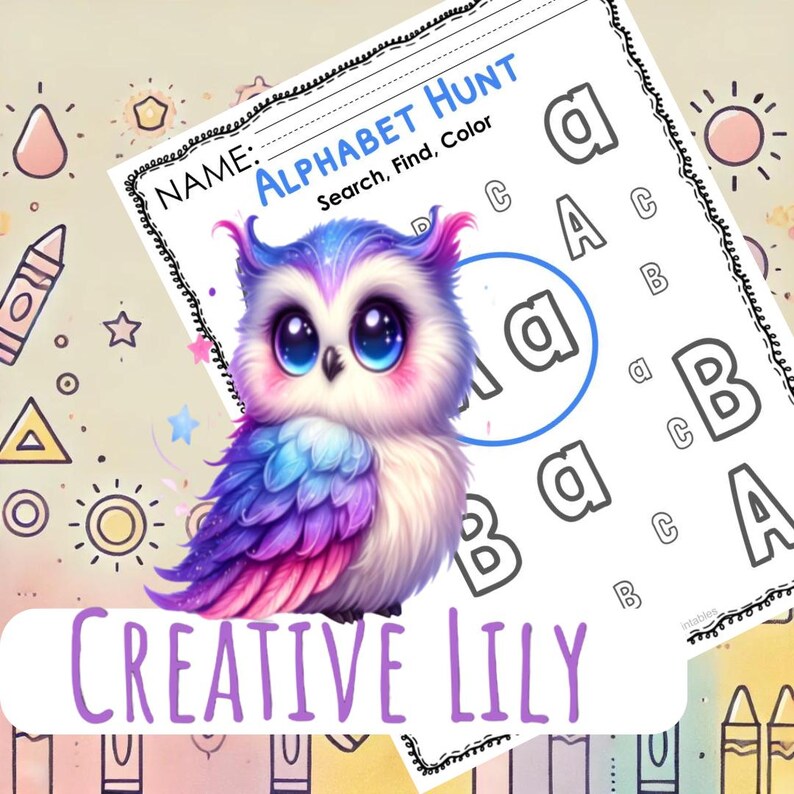 Alphabet Hunt Worksheet - Etsy