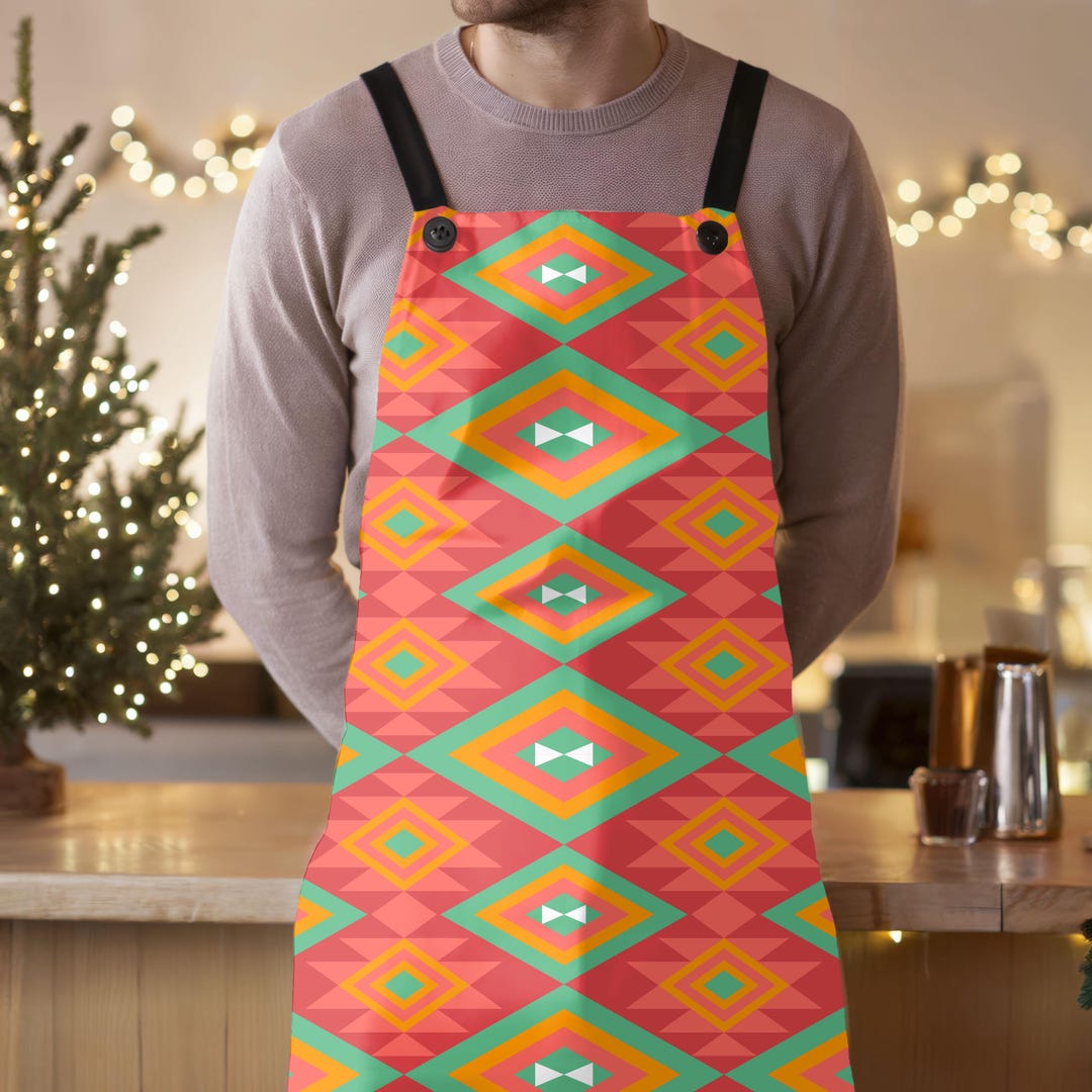 Mexican Tribal Pattern Apron, Rustic Apron, Cinco De Mayo Apron ...