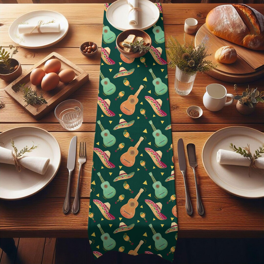 Mexican Fiesta Table Runner, Mexican Fiesta Dining Decor, Mexican ...