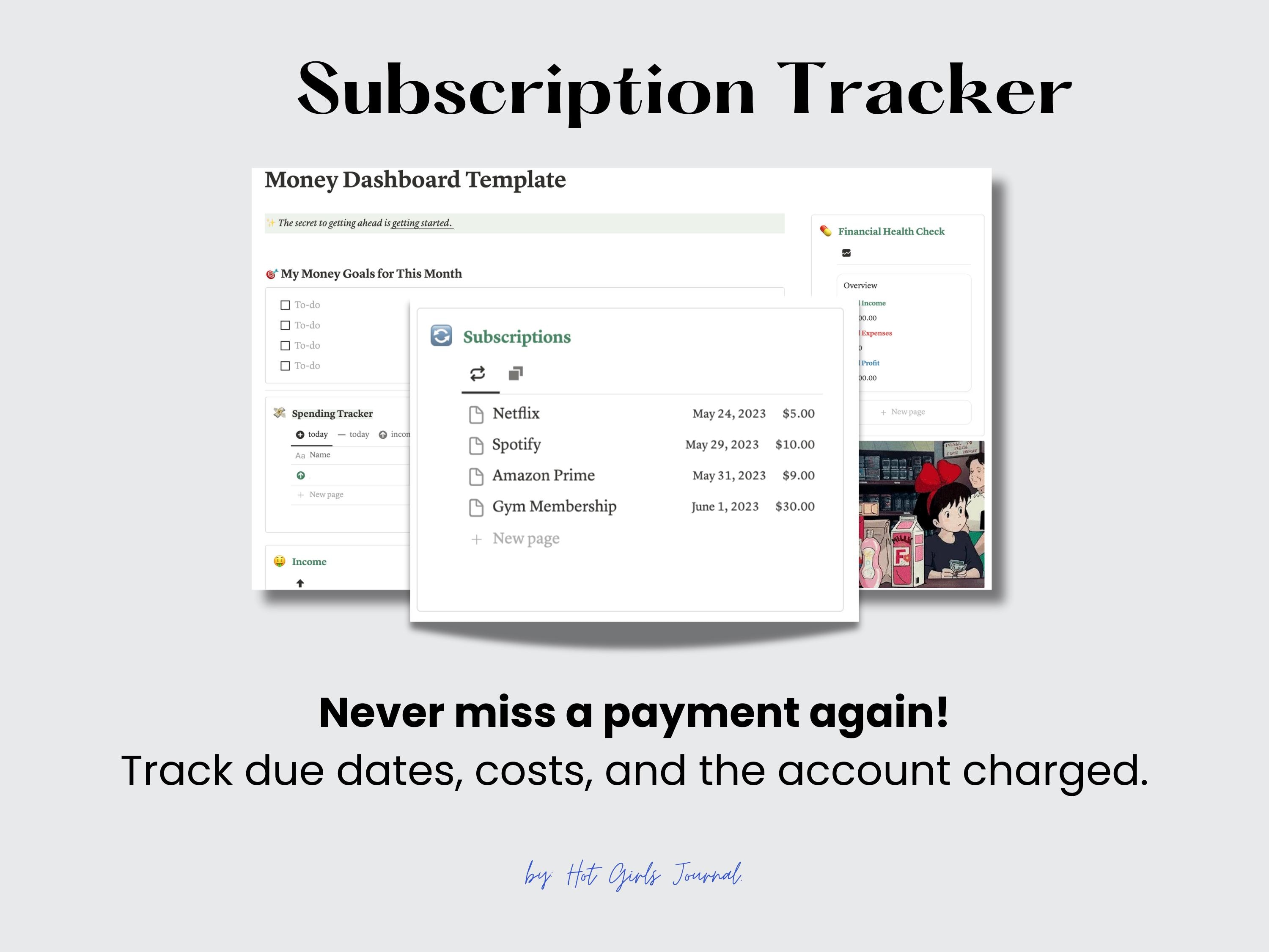 Notion Money Dashboard Template | Budget Tracker | Expense & Income ...