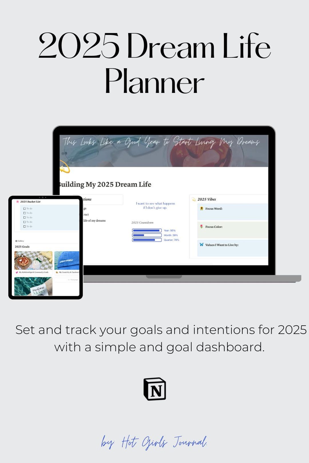 2025 Dream Life Goal Setting Notion Template - Etsy