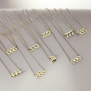 Stylish Gold Lucky Angel Numbers Necklace 777 Pendant for Women Unique ...
