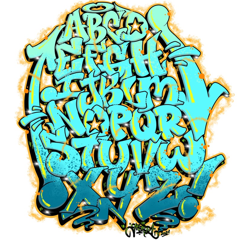 Graffiti Alphabet Abc's - Etsy