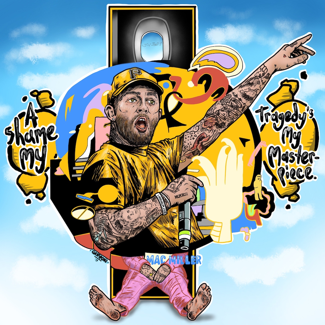 Mac Miller Faces Swimming Graffiti Art - Etsy