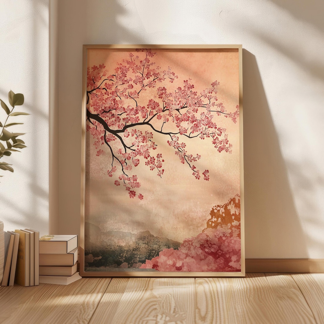 Katsushika Hokusai Style Sakura Poster ,katsushika Hokusai Home Decor ...