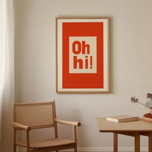 Oh HI ! Poster, Oh HI ! Wall Art, Digital Download, Digital Art Prints ...