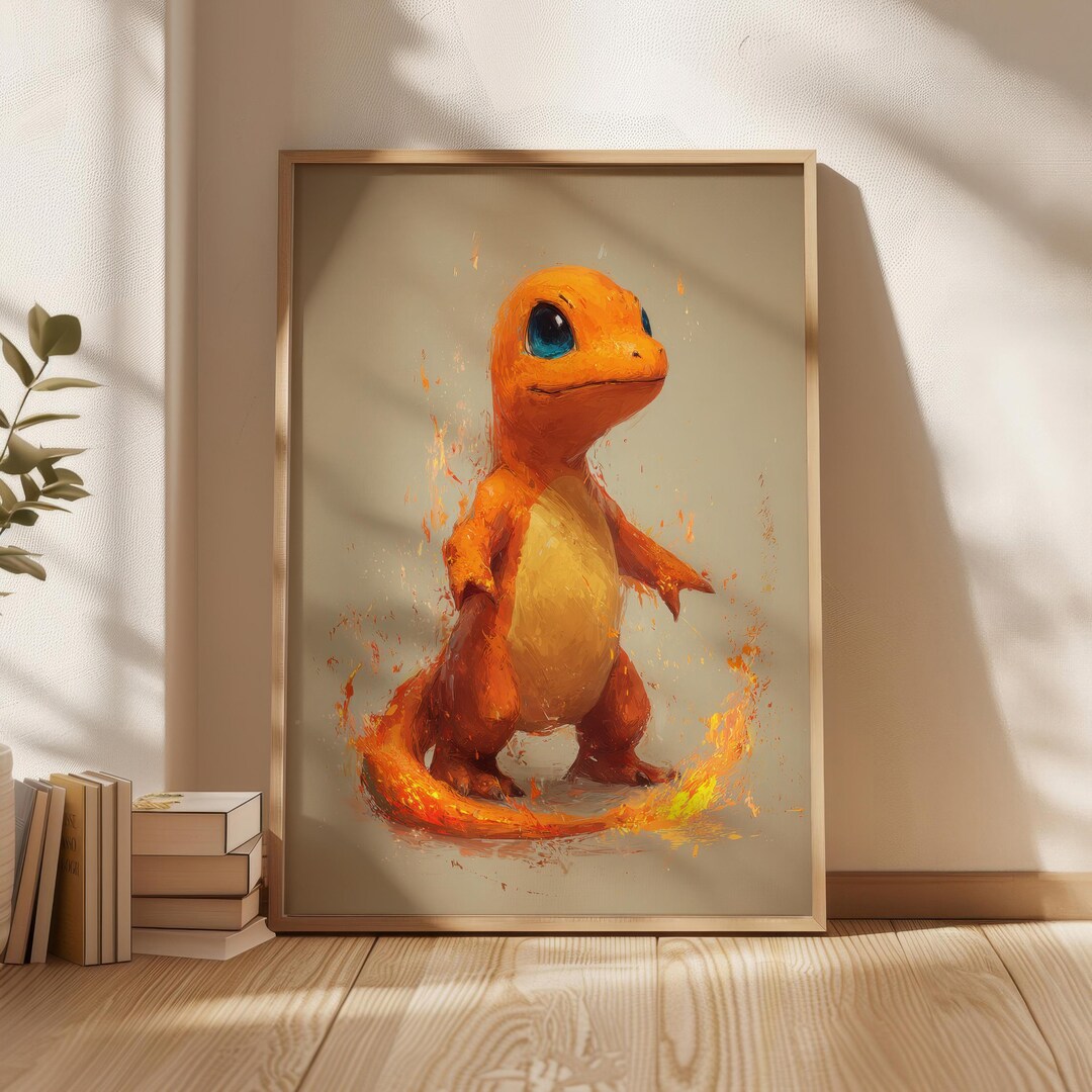 Charmander, Digital Painting, Digital Poster Download - Etsy