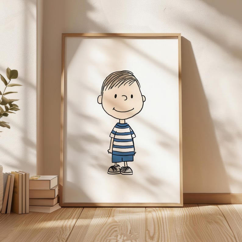 Cartoon Boy Poster, Digital Prints, Children Room Decor, Nursery Design ...