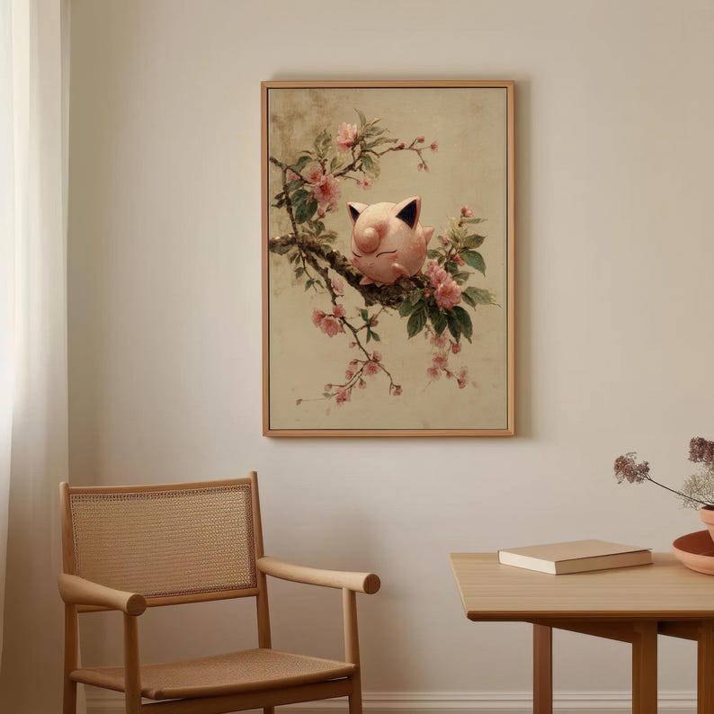 Jigglypuff, Vintage Floral, Digital Poster Download - Etsy