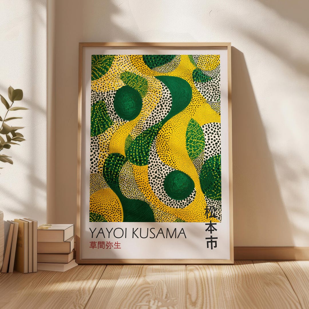 Abstract Polka Dot Pattern, Yayoi Kusama, Digital Poster Download - Etsy