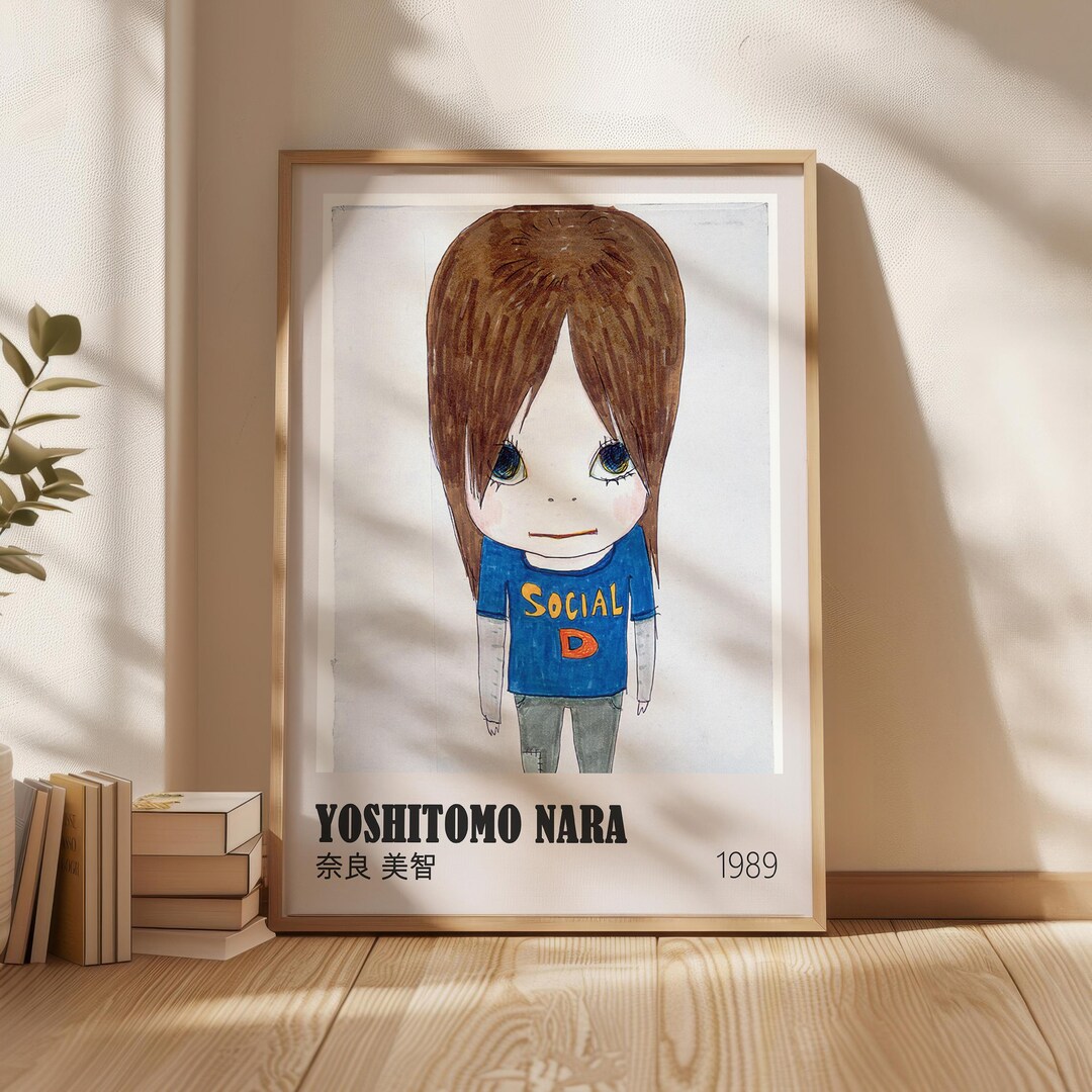 Social D Character, Yoshitomo Nara Style, Digital Poster Download - Etsy