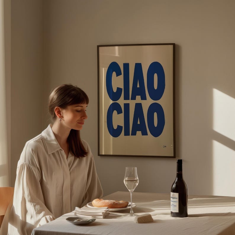 CIAO Poster , CIAO Wall Art, Digital Prints, Home Decor, New Home Gift ...