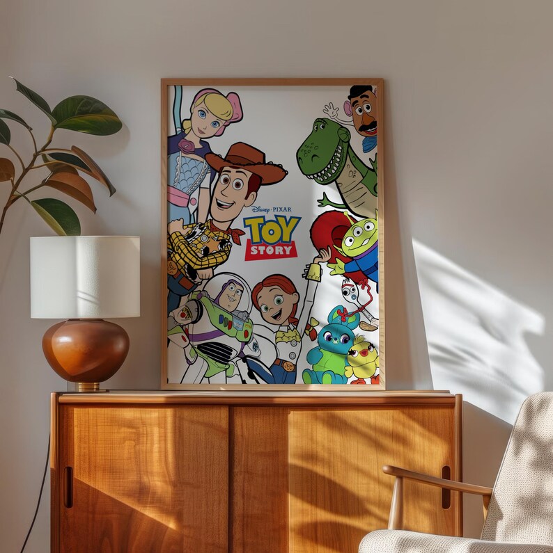 Toy Story Characters, Cartoon, Digital Poster Download - Etsy