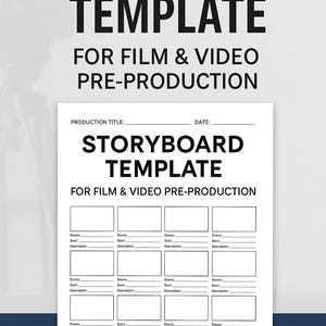 Editable Storyboard Template for Indie Films | Printable & Digital - Etsy