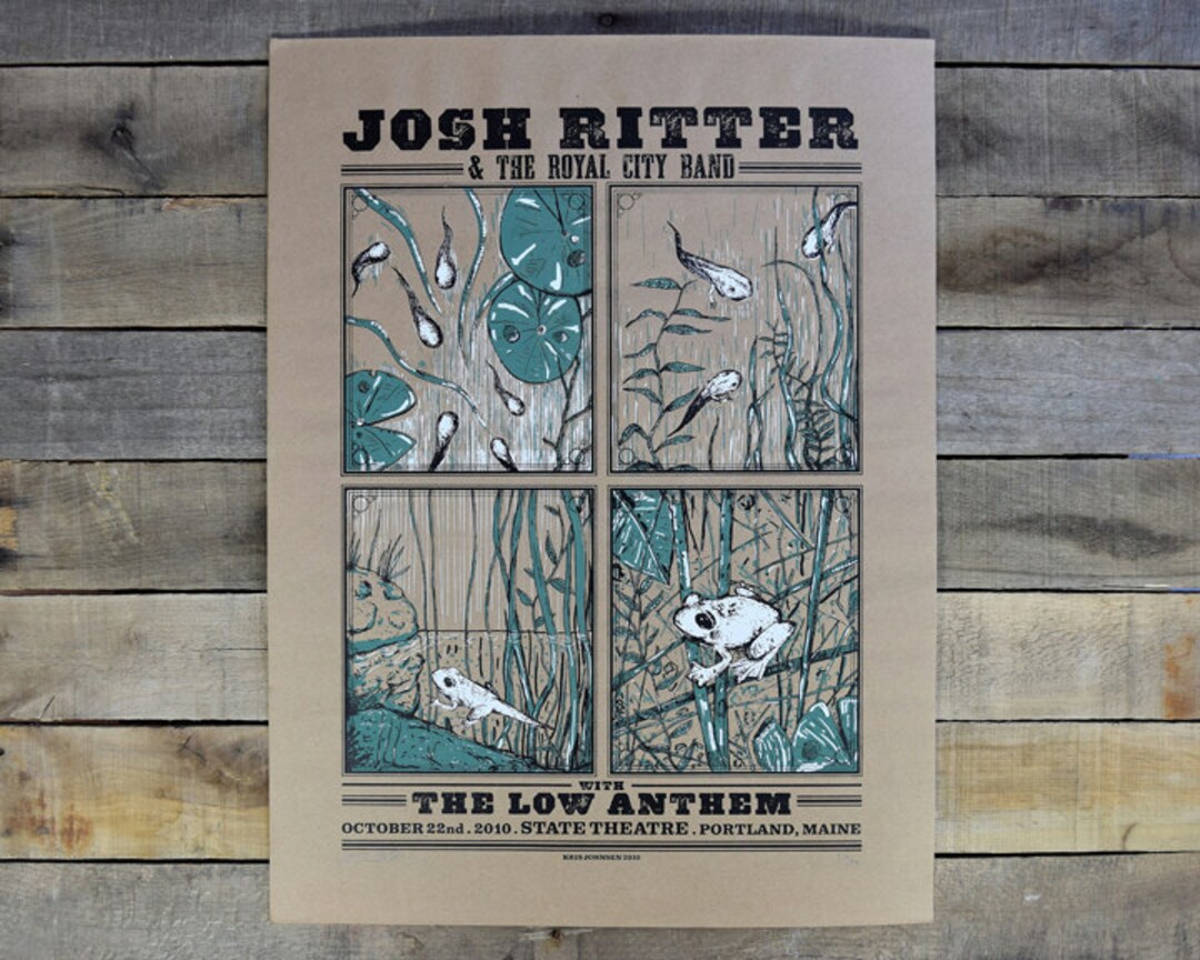 Josh Ritter and the Low Anthem at State Theatre 18x24in Screen Printed ...