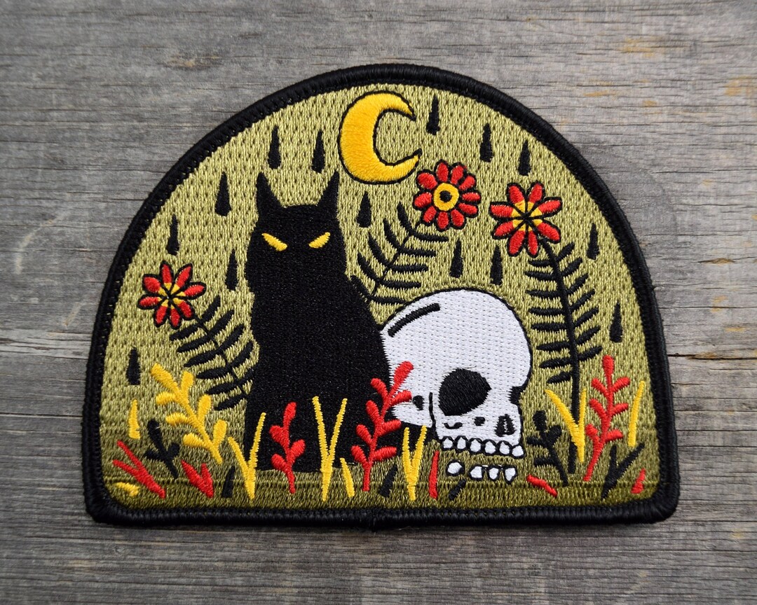Death Wont Take Me Embroidered Patch | 3x4inches Size. Black White ...