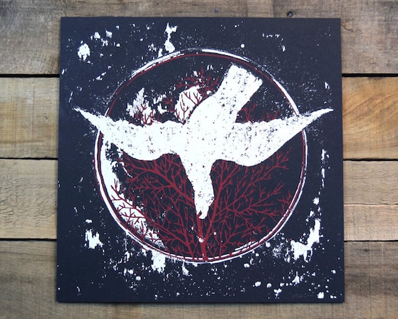 Falling Dove 12.5x12.5in Screen Print | Etsy