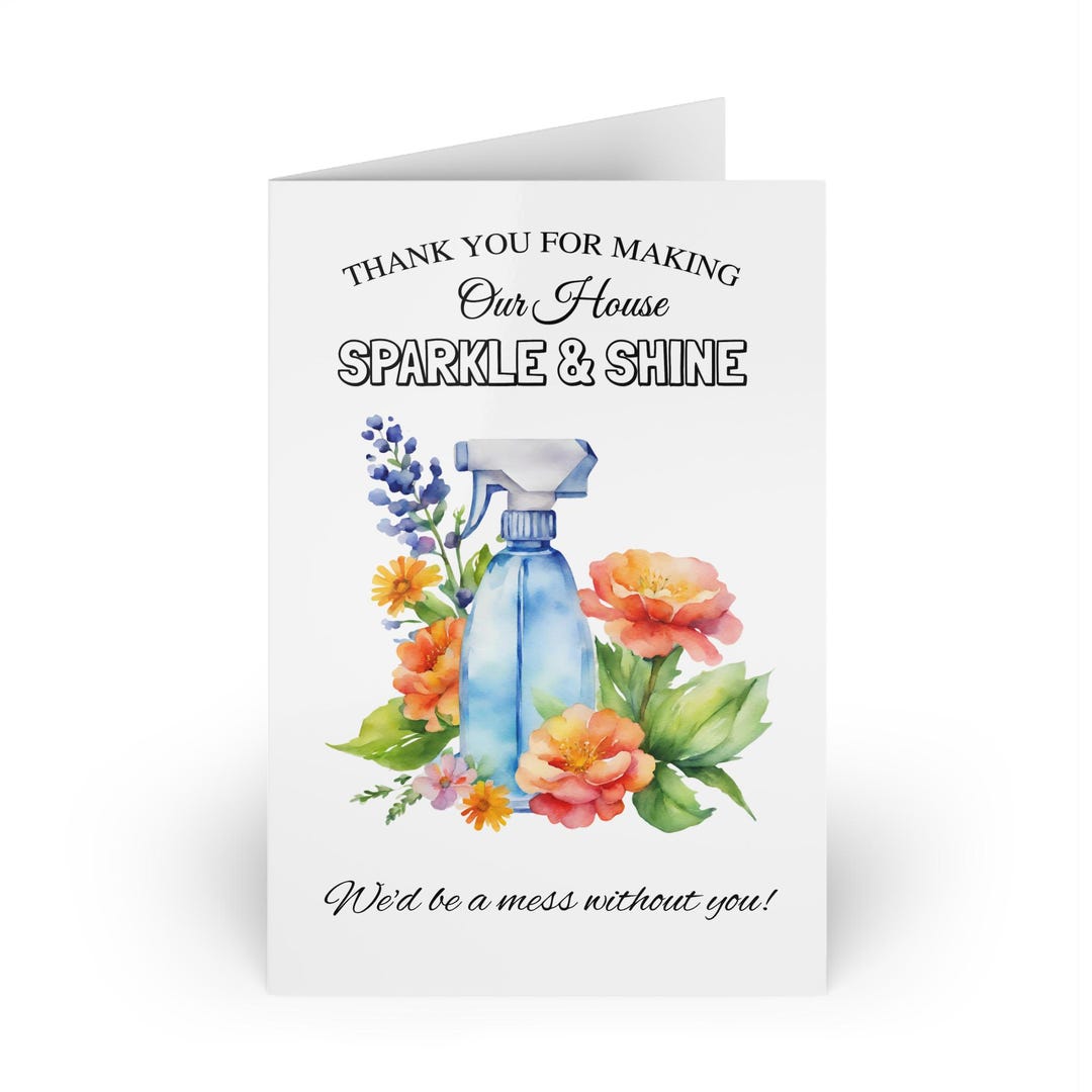 Thank You Card for Housekeeper, Greeting Cards, Housekeeper Thank You ...