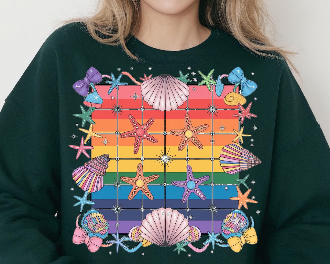 Rainbow Seashell Pride PNG, Jpg, PDF LGBTQ Sublimation Design, Kawaii ...
